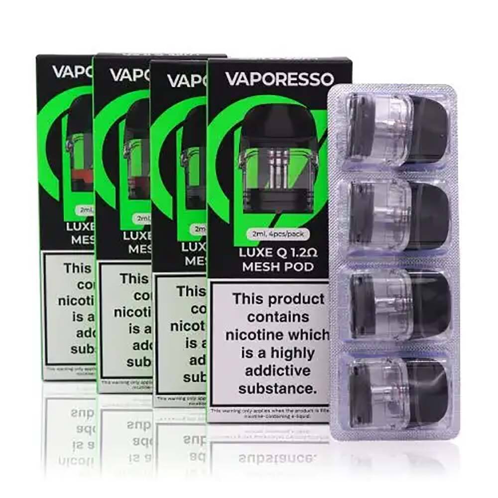 VAPORESSO LUXE Q PODS Spare Pod Cartridges Luxe Q QS Q2 0.6 0.8 1.0 1.2 ...