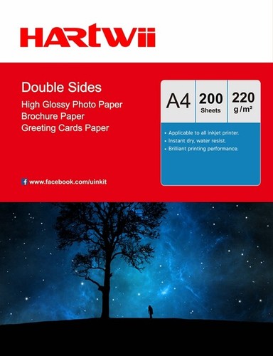 200Sheets A4 Double Sided 220Gsm High Glossy Photo Paper For Inkjet ...