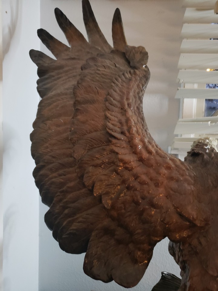 ED CHOPE The Fisherman ll Eagle Polychrome Edition Original Bronze ...