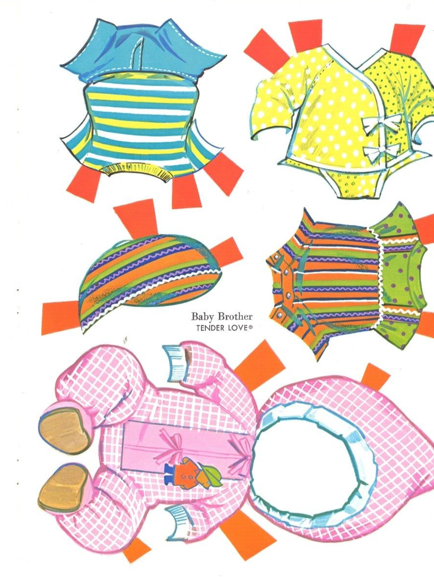 VINTGE 1958 BROTHER Tender Love PAPER DOLL ORIG SIZE UNCUT REPOR READ ...