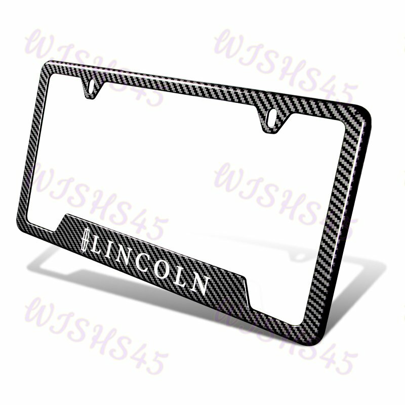 1PCS For LINCOLN Carbon Fiber Look License Plate Frame ABS Laser Style ...