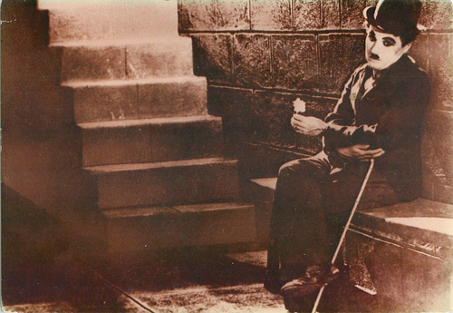 Charlie Chaplin Actor The Tramp Silent Movie Star Sepia Tone Vintage ...