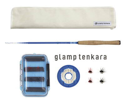 ** PROX Glamp Tenkara set 240 Rod + fly + case + level line + leader ...
