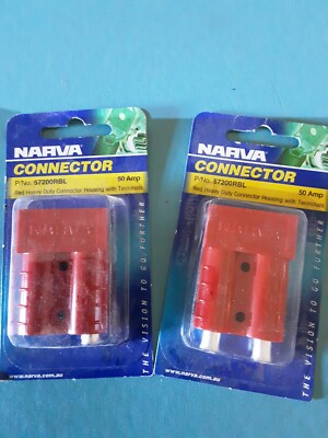 Narva Red Heavy Duty 50amp Connector X 2 RRP $46 | eBay Australia