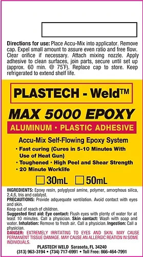 Plastech Weld Radiator epoxy for Metal and Aluminum Automotive Repairs ...