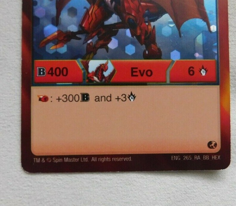 BAKUGAN Battle Planet PYRUS "HYPER DRAGONOID" FOIL EVO Card 265_RA_BB ...
