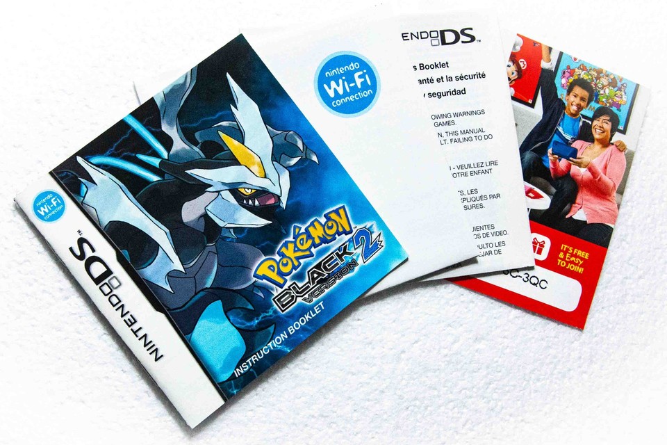 Authentic Pokemon Black Version 2 REPLACEMENT CASE & MANUAL Only | NO ...