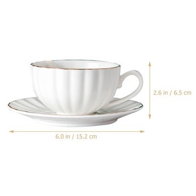 Coffee Cup and Saucer Set Household Tea Cup Coffee Mug Delicate Ceramic ...