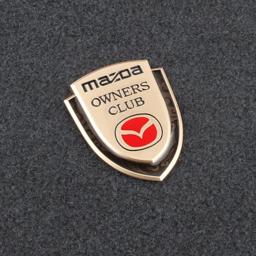 Gold MAZDA OWNERS CLUB Logo Car Rear Trunk Lid Emblem for Mazda 2 3 6 ...