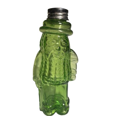 PLANTERS MR PEANUT Nut Man Green Glass Salt Advertising Shaker | eBay