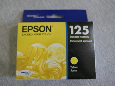 NEW Designed For Excellence Genuine Epson 125 Ink Cartridge Yellow | eBay