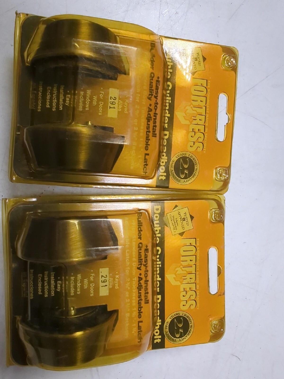 Fortress Double Cylinder Deadbolt Lot Of Two Keyed Alike NEW OLD STOCK ...