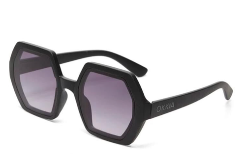 Okkia OK015 BK Sunglasses Gafas Emma Hexagnal Lite Black Soft Touch ...