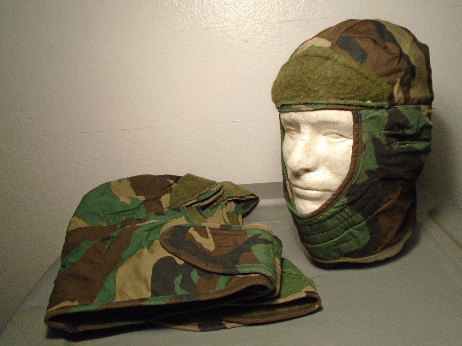 USGI Camouflage M1 Steel Pot Helmet Liner Cold Weather Cap Hat Size 7 ...