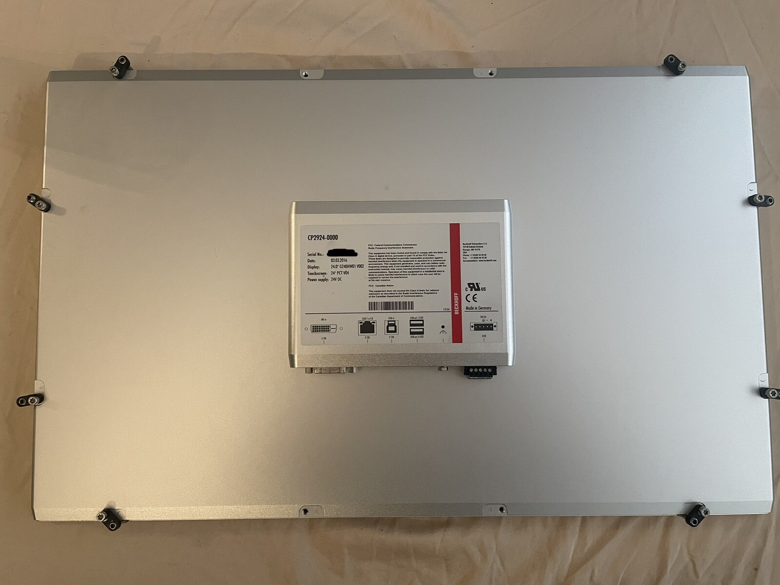 Beckhoff CP2924-0000 24” Monitor Display 1PC for sale online | eBay
