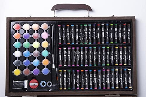 145 Piece Deluxe Art Set, Wooden Art Box & Drawing Kit with Crayon | eBay