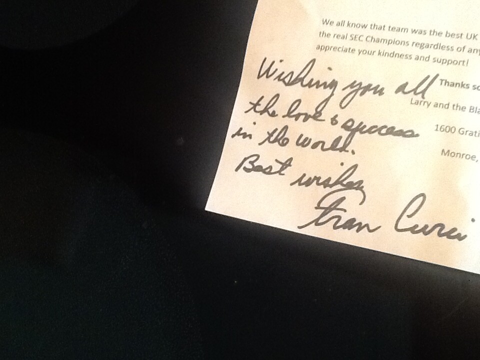 Coach Fran Curci Kentucky Wildcats Football Signed with 2x SEC Champs ...