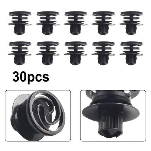 Black Nylon Car Door Panel Rivets Compatible with For Golf For Passat ...