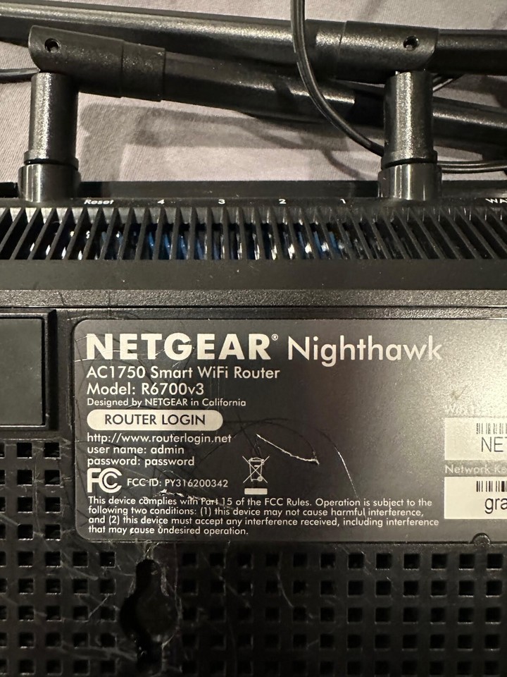 Netgear Nighthawk AC1750 Smart Wifi Router R6700v3 Dual Band | eBay