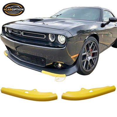 Fits 15-23 Dodge Challenger Scat Pack Front Bumper Lip Splitter Guard ...