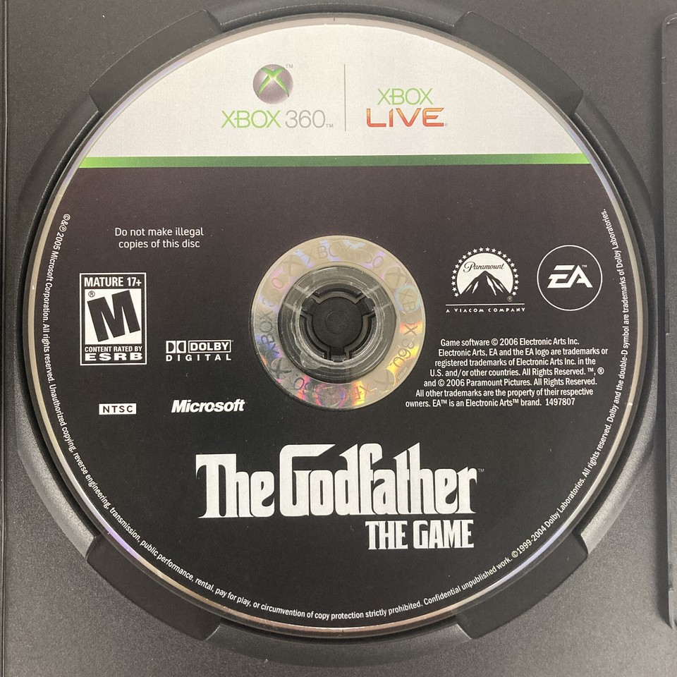 THE GODFATHER: THE GAME (Xbox 360, 2013) GAME DISC ONLY TESTED ...