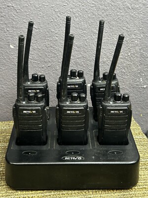 Lot of 6 RETCVIS RT21 & H-777 Business Radio With 6-way Charger F857 | eBay