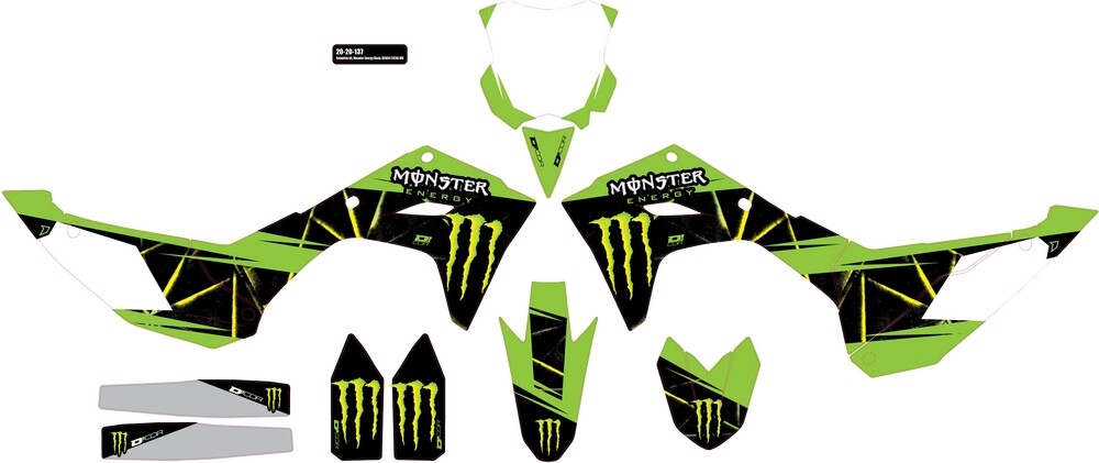 DCOR - 20-20-137 - Monster Energy Graphic Complete Kit, White for sale ...