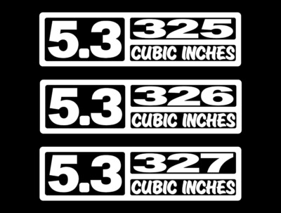 2 V8 5.3 LITER ENGINE DECALS 325-326-327 CI STICKERS PMD SS TRUCK 1500 ...