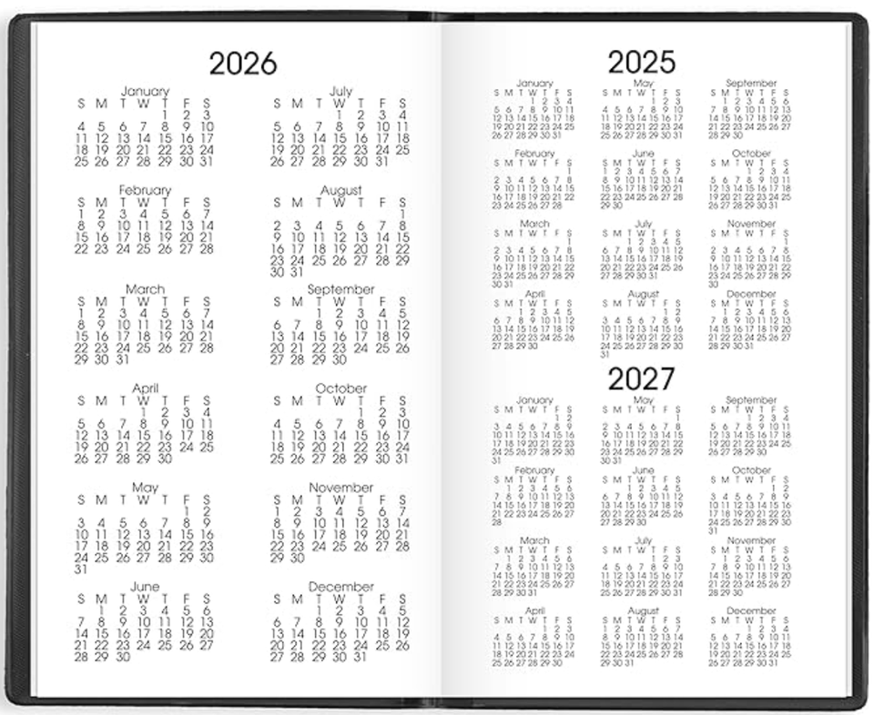 At-A-Glance 2026 Monthly Planner Calendar Black SK53-00 Pocket Size 6 x ...