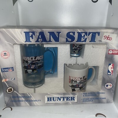 Nascar Rusty Wallace Fan Set by Hunter - Beer Mug, Coffee Mug and Shot ...