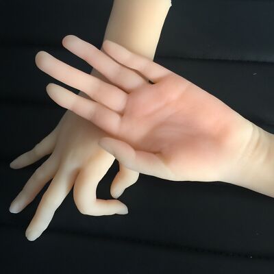US Stock Silicone Female Hand Model Bent Mannequin Lifelike Jewelry ...