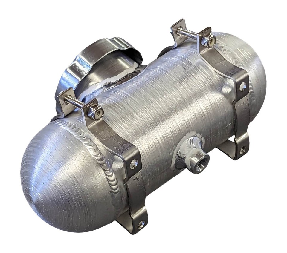 4x10 Center Fill Spun Aluminum Gas Tank .45 Gallon - Go Kart Mini Bike ...