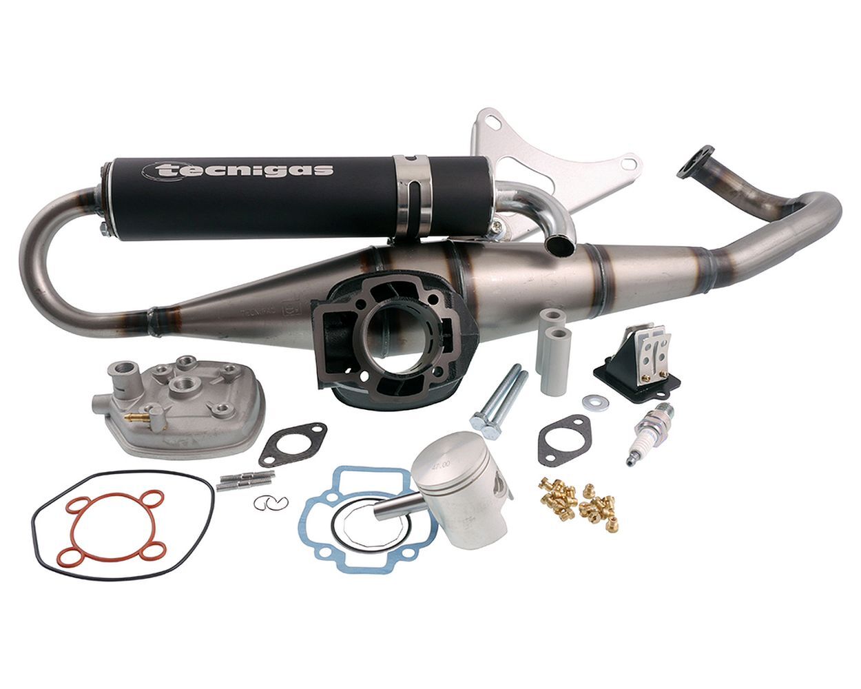 Sport Tuning Zylinder Kit + Auspuff für Gilera, Piaggio NRG Runner ...