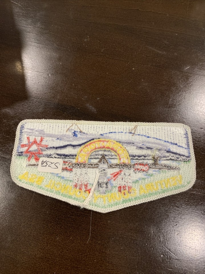 TOPA-TOPA LODGE 291 VENTURA COUNTY VIGIL TRIANGLE White Border Flap ...