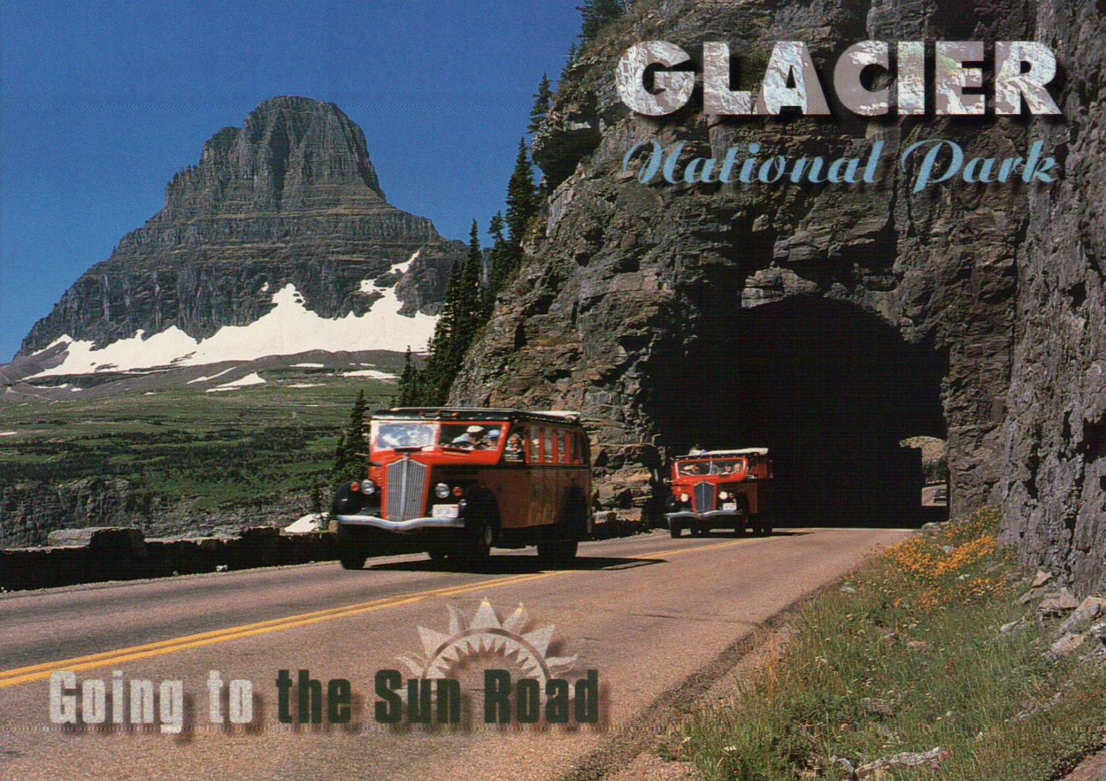 Going to the Sun Road, Glacier National Park Montana, Red Tour Bus MT ...