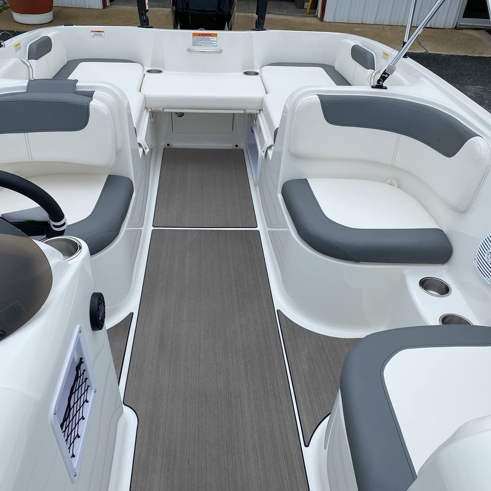 EVA Foam Boat Teak Decking Sheet Dark Gray Boat Flooring Carpet , Jon ...