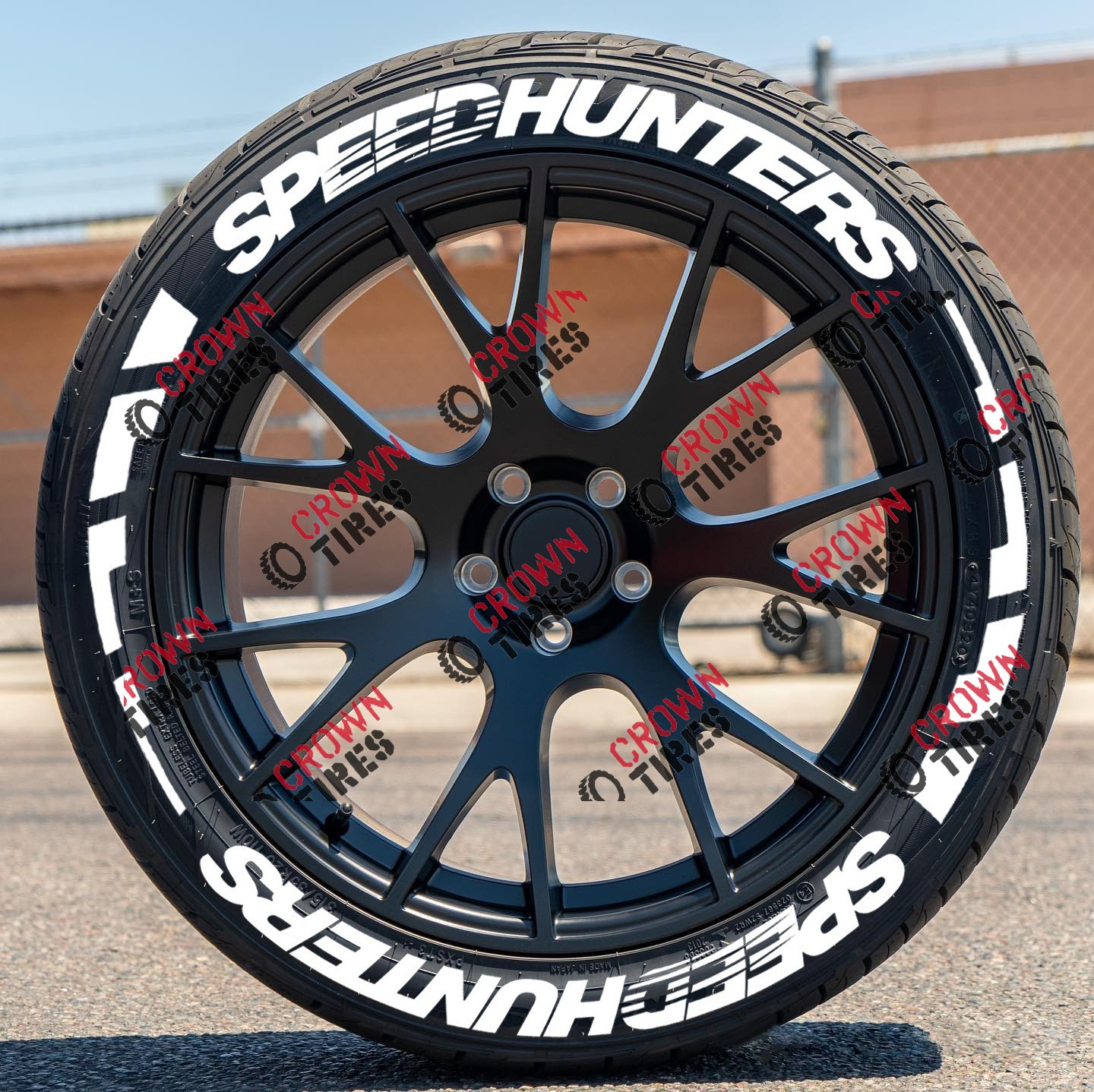 Permanent Speedhunters Tire Lettering Stickers 1.25'' for 16" to 22" 16 set