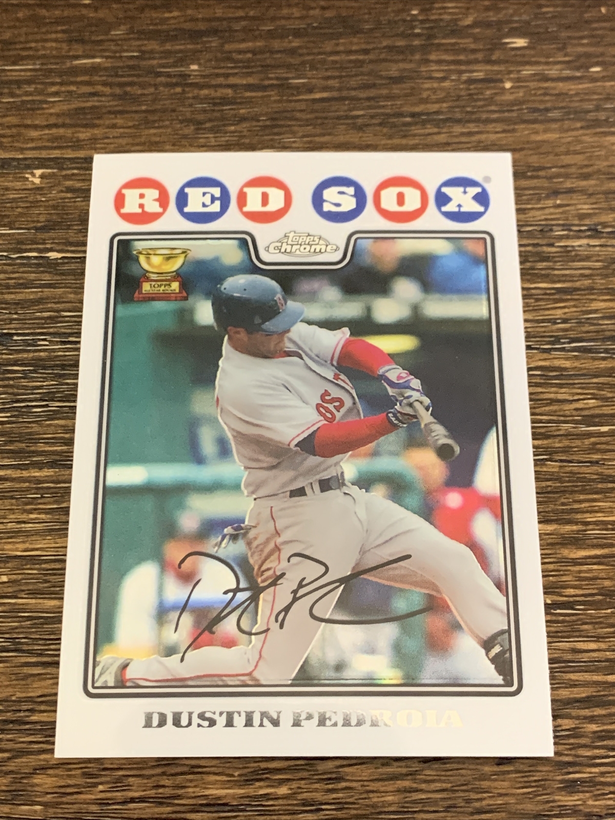 2008 TOPPS CHROME DUSTIN PEDROIA #66 RED SOX GOLD ROOKIE CUP NM-MT+ | eBay