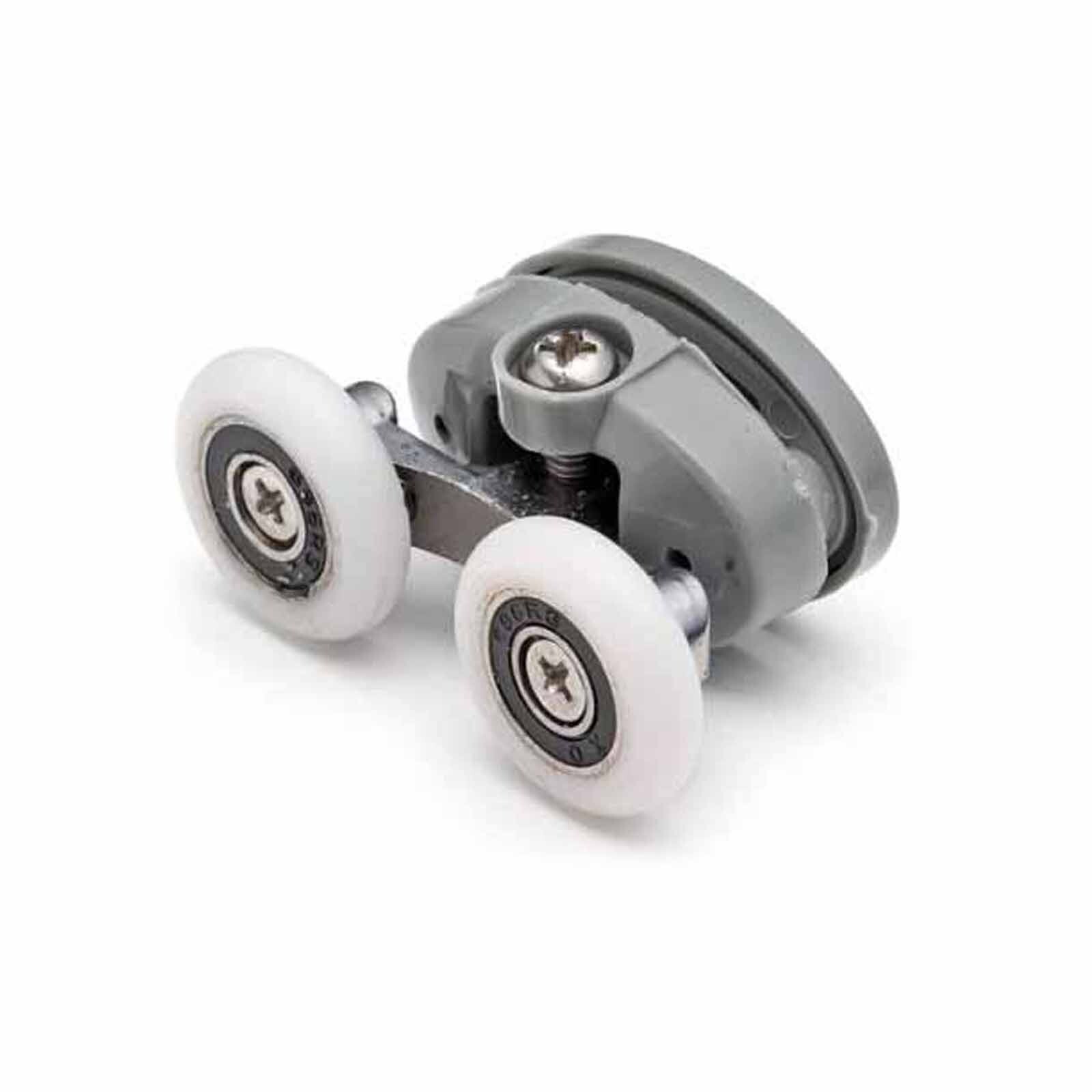2 x Twin Shower Screen Door Rollers Runners Wheels Top & Bottom 25mm ...