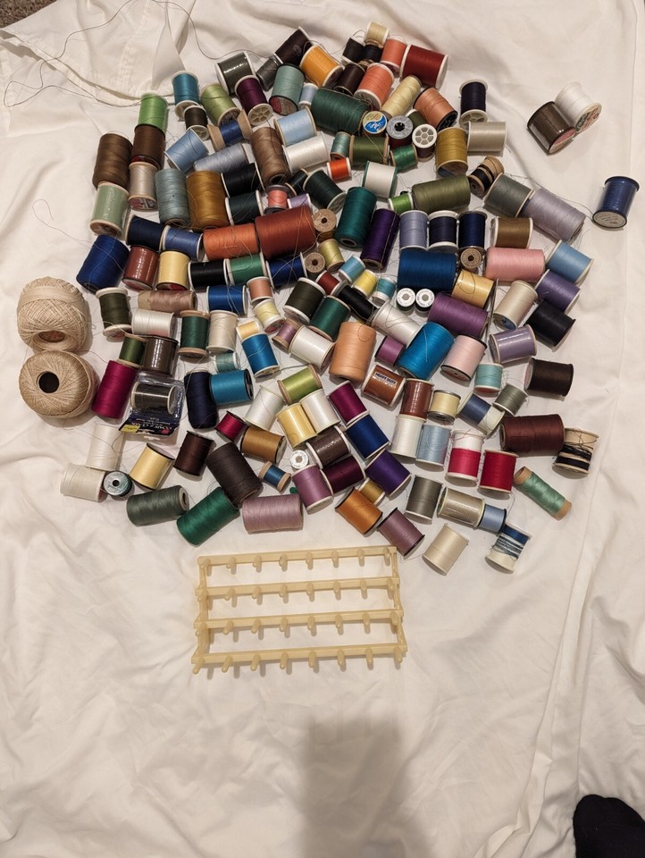 Sewing thread lot. Mix of 150 spools, vintage and newer. All colors. | eBay