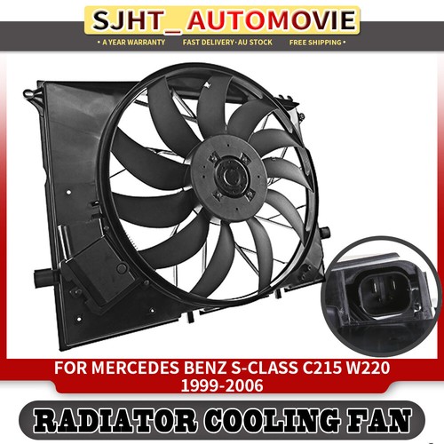 Radiator Cooling Fan Assembly 850W for Mercedes Benz W220 C215 3.2 5.5 ...