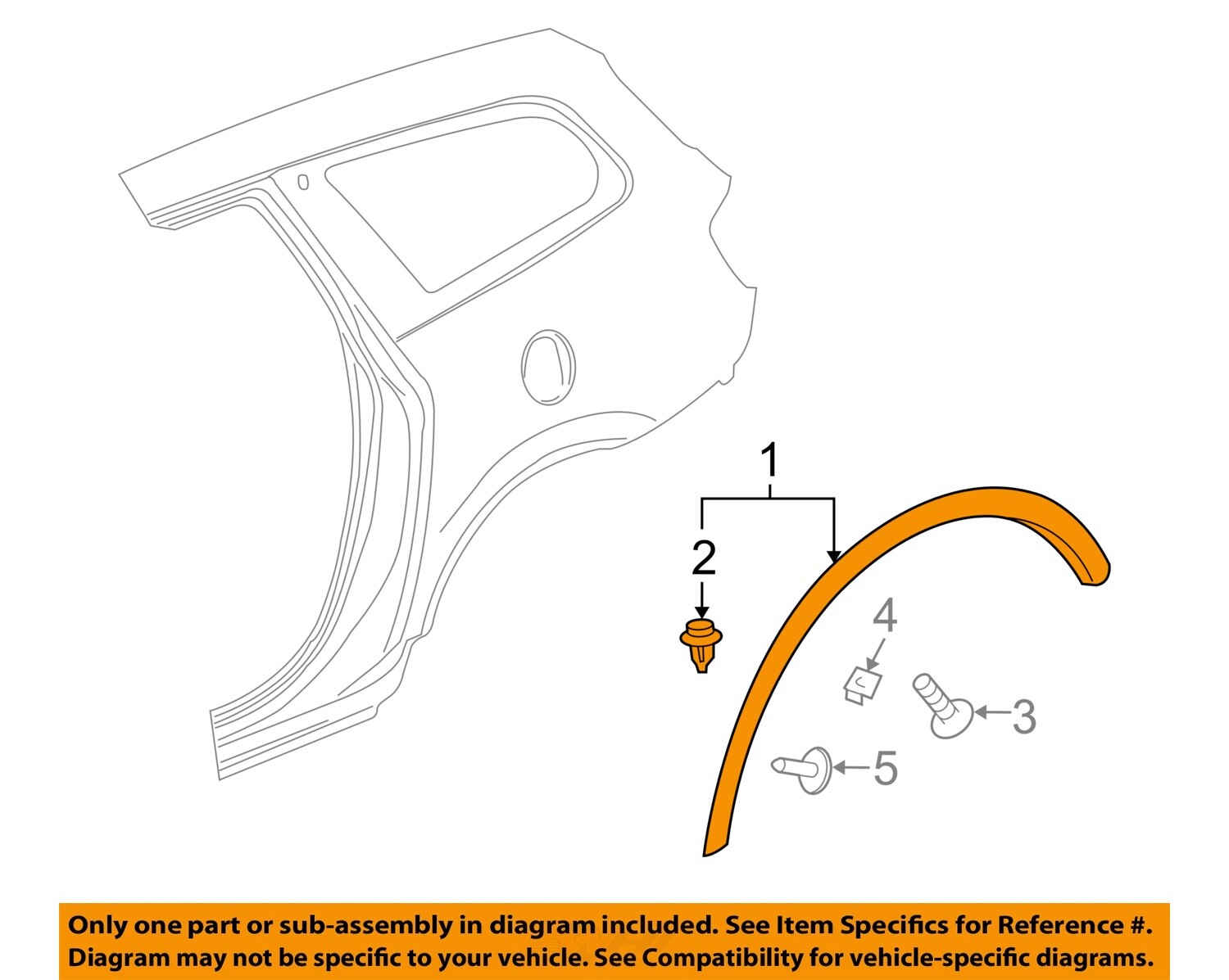 GM OEM 08-17 Enclave Quarter Panel Exterior Trim-Wheel Opng Mldg ...