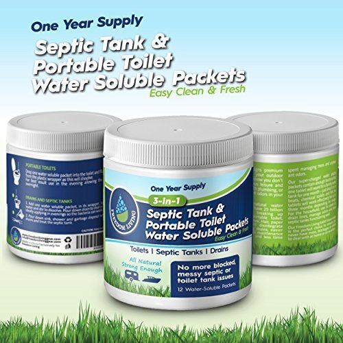 Septic Tank Treatment & Holding Tank Deodorizer Tablets, 1 year supply ...