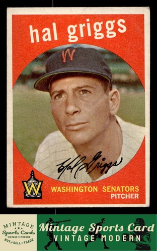 1959 Topps - Hal Griggs - #434 Washington Senators | eBay
