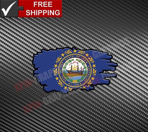 New Hampshire State Flag American USA Vinyl Decal Bumper Sticker Car ...