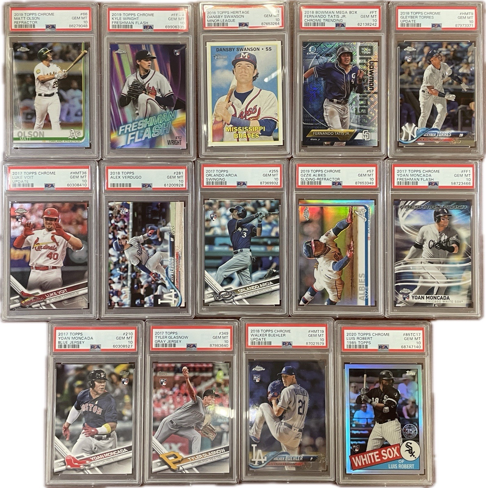 100-CARD PSA SLAB LOT: RCs, SPs, Stars, HOFs, 25 PSA 10s, Read ...