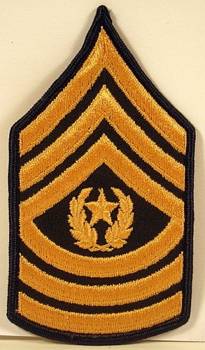 US Army Command Sergeant Major CSM Large Rank Insignia Pair Patch Dress ...