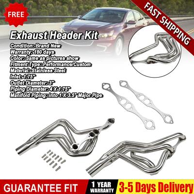 Stainless Steel Exhaust Manifold Header 267-400 fit Chevy SBC V8 1970 ...