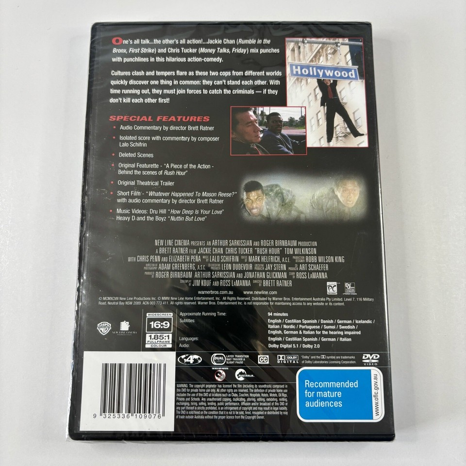 Rush Hour DVD Region 4 PAL Brand New Sealed Free Tracked Postage ...