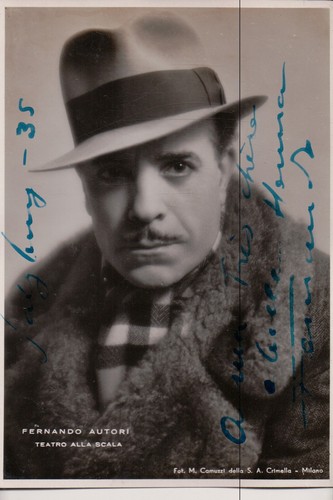 Autographed Postcard Fernando Autori Italian Opera Singer | eBay
